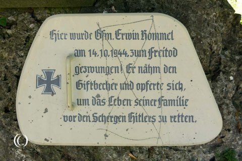 Field Marshal Erwin Rommel Suicide Memorial Stone – Blaustein, Germany ...