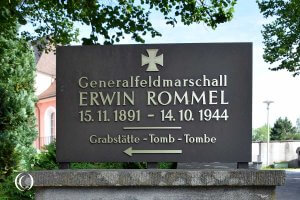 The Grave of Generalfeldmarschall Erwin Rommel at Herrlingen Cemetery ...