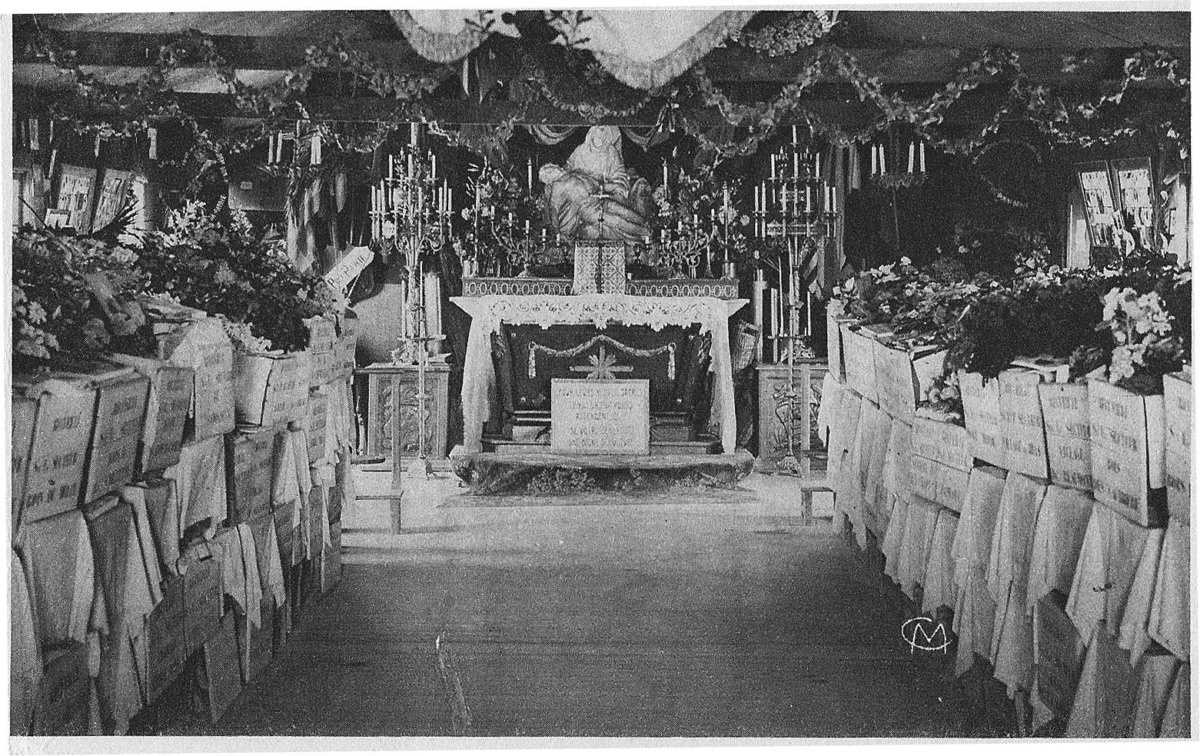 Wooden caskets stacked on each other in 1920 – WW1 One Cemetery ...
