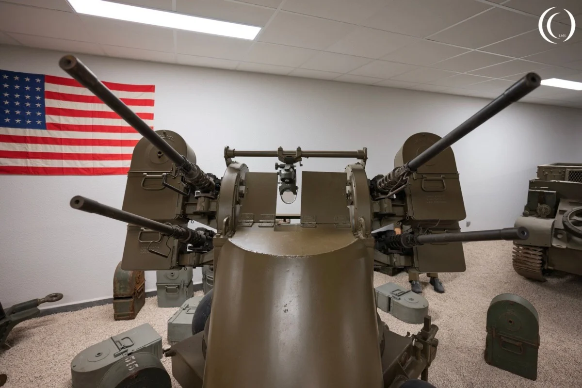 M45 Quadmount – American Browning .50 call Quadrupple Anti-Aircraft Gun ...